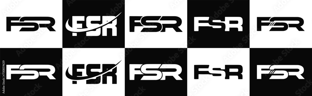 FSR logo. F S R design. White FSR letter. FSR, F S R letter logo design ...