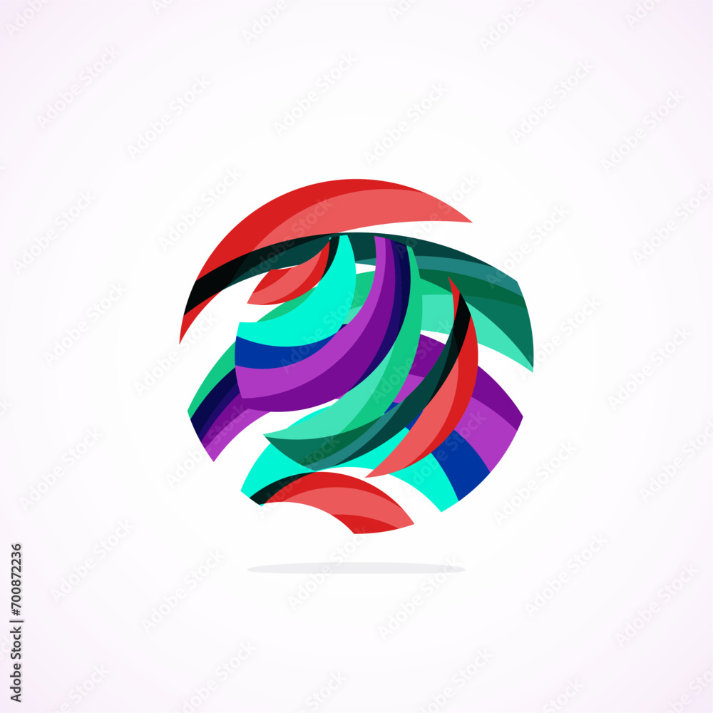 Abstract circle logo - minimalist emblem, timeless and universal shape ...