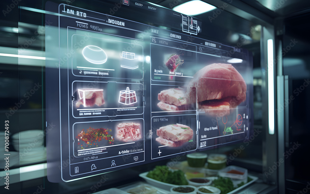 Smart cooking Appliance Integration showing holograms in futuristic ...