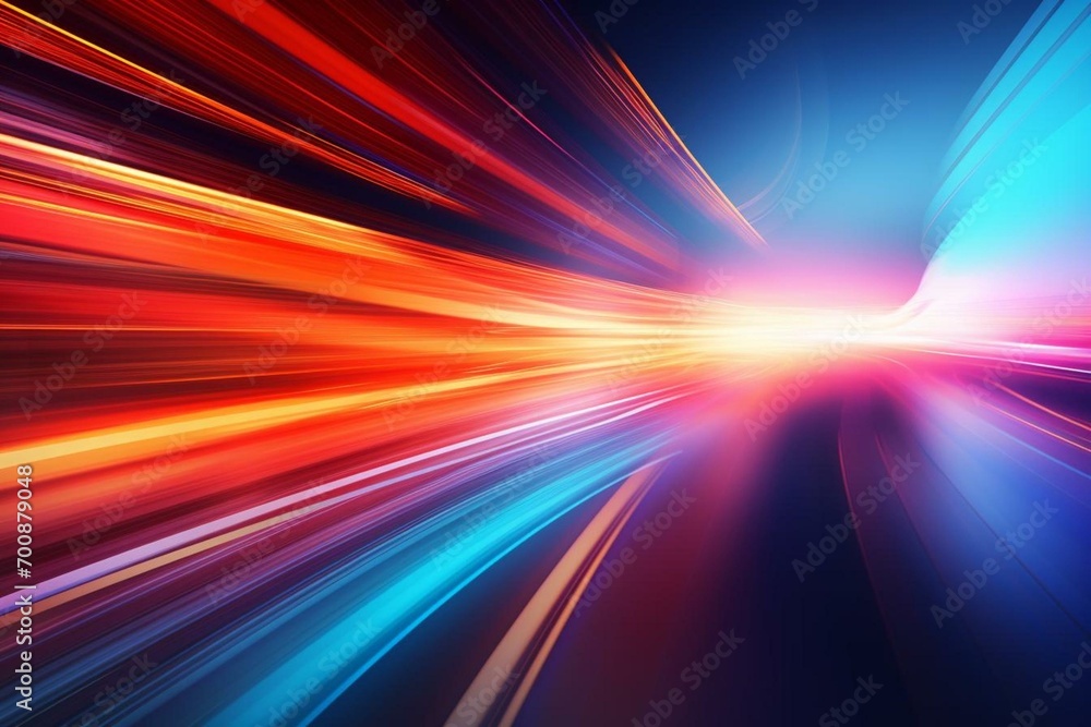 Conceptual depiction of motion speed with a vibrant background. Ideal ...