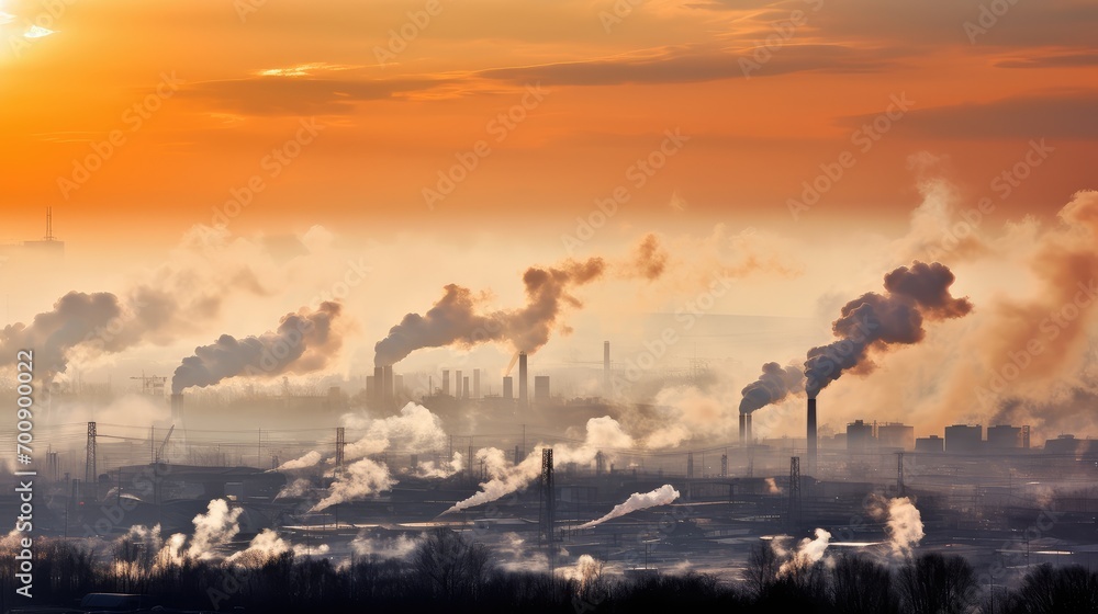 Suffocating Smoke: A dense plume of industrial smoke engulfs the ...