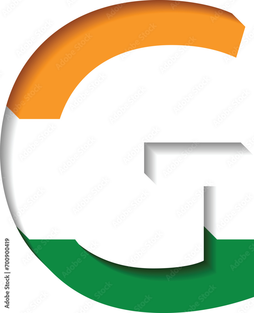 Indian flag tricolored 3d letter G, Bharat flag tricolored 3d letter G ... Indian flag tricolored 3d letter G, Bharat flag tricolored 3d letter G ...