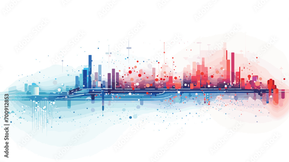 concept of big data with a vector art piece illustrating vast amounts ...