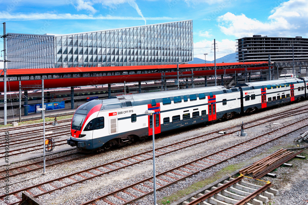 Geneva, Switzerland, Europe - Stadler KISS Swiss - Electric multiple ...