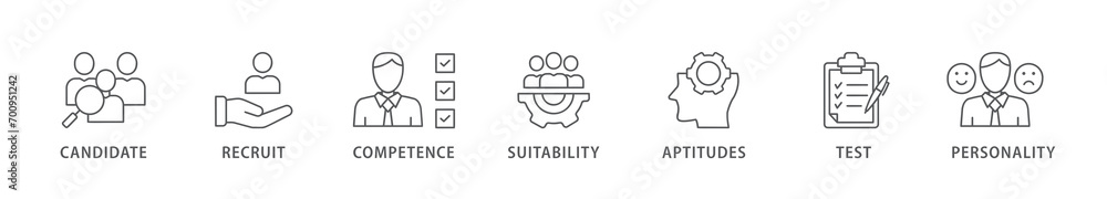 Assessment center banner web icon vector illustration concept for ...