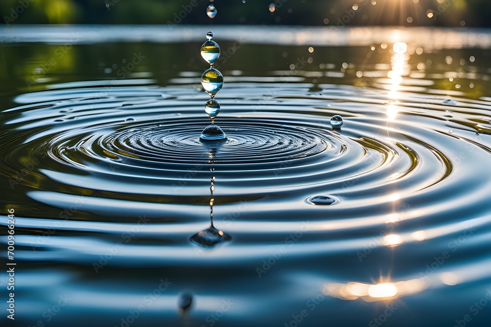 Photograph the concentric ripples created by raindrops hitting the ...