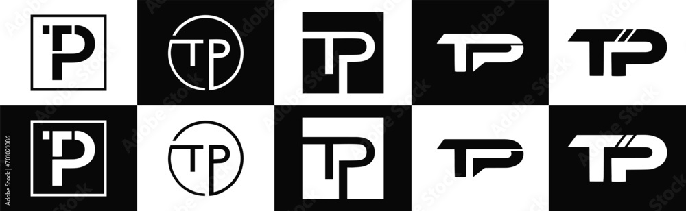 TP logo. T P design. White TP letter. TP, T P letter logo design ...