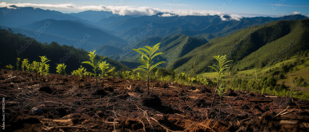 "Reforestation initiatives emphasize sustainable planting to restore ...