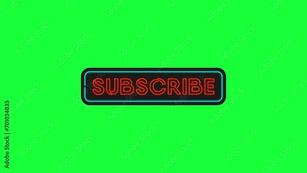 Animated Subscribe Button icon background, logo symbol, social media ...