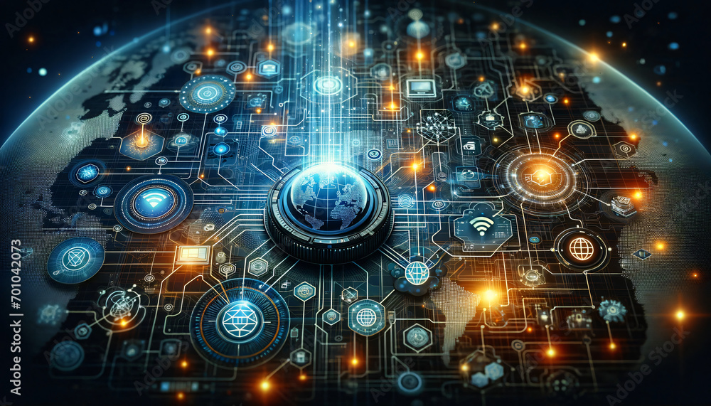 Visual representation of communication technology and the internet for ...