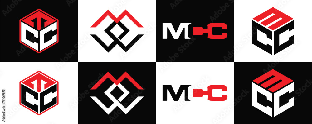 MCC logo. M C C design. White MCC letter. MCC, M C C letter logo design ...