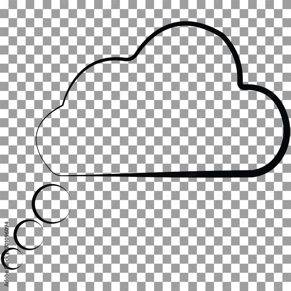 cloud shape icon, simple outline cloud design collection for apps and ...