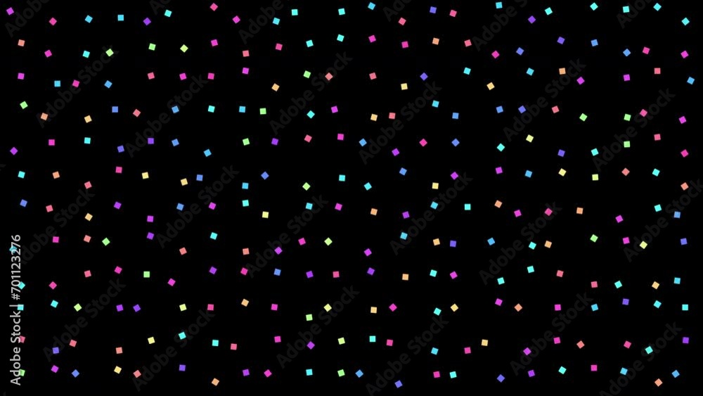 2D animation of random moving and rotating random colorize small ...