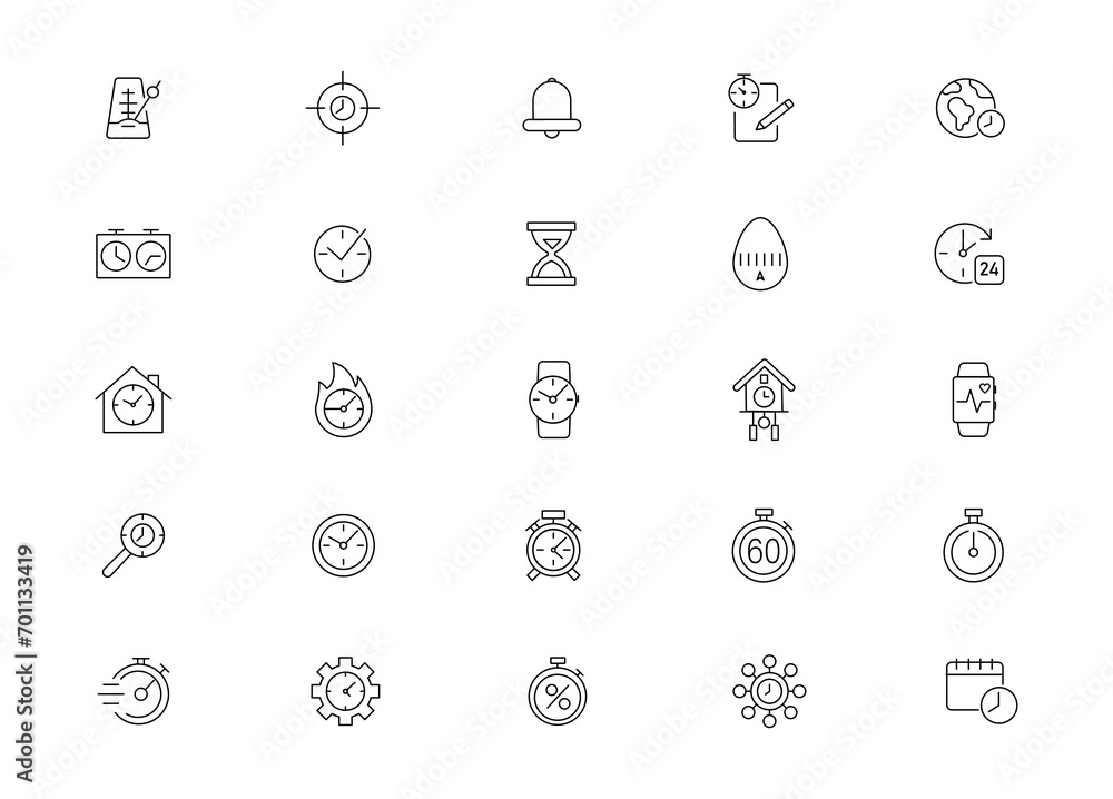 Time and Clock icons with transparent background, Timer, speed, alarm ...