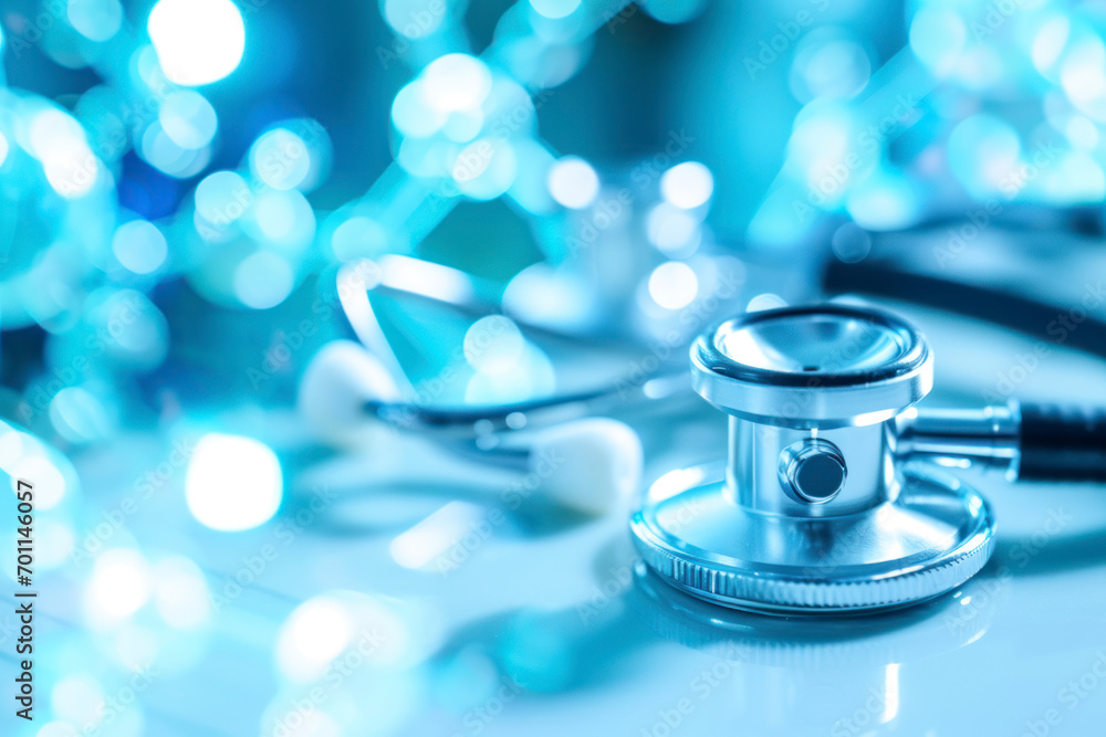 Healthcare, an image symbolizing innovation in healthcare with a blend of modern medical tools ...