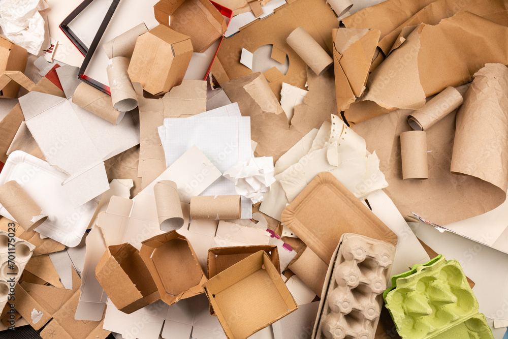 Separate collection of paper garbage. Paper stuff for recycle. Eco ...