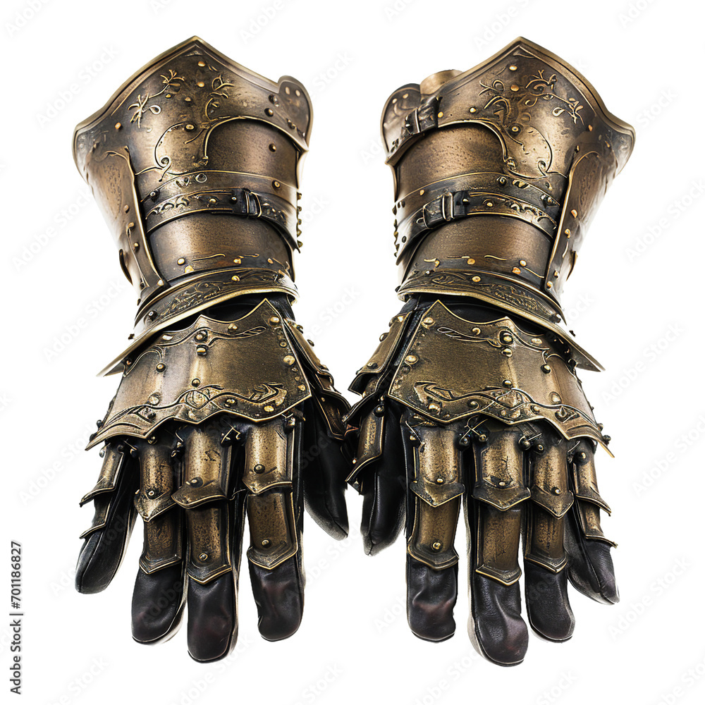 Gauntlets, transparent background, isolated image, generative AI Stock ...