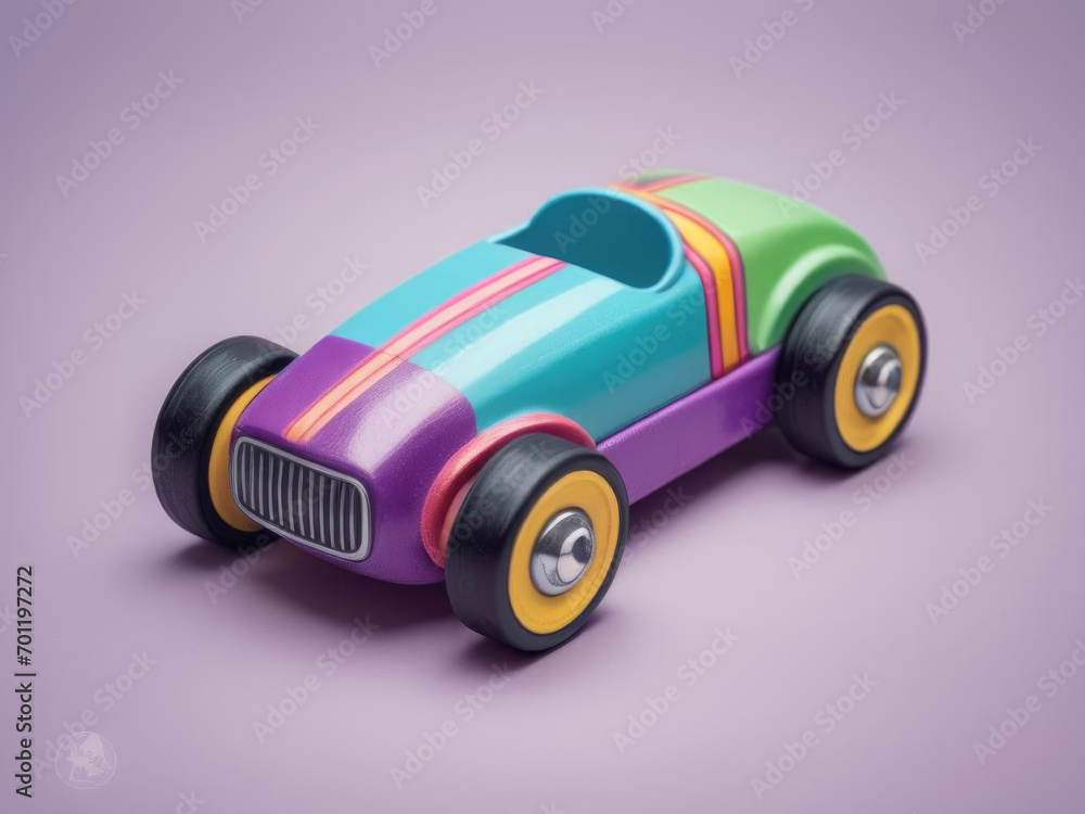Isolated Miniature Toy Car Illustration - Cute children's toy with ...