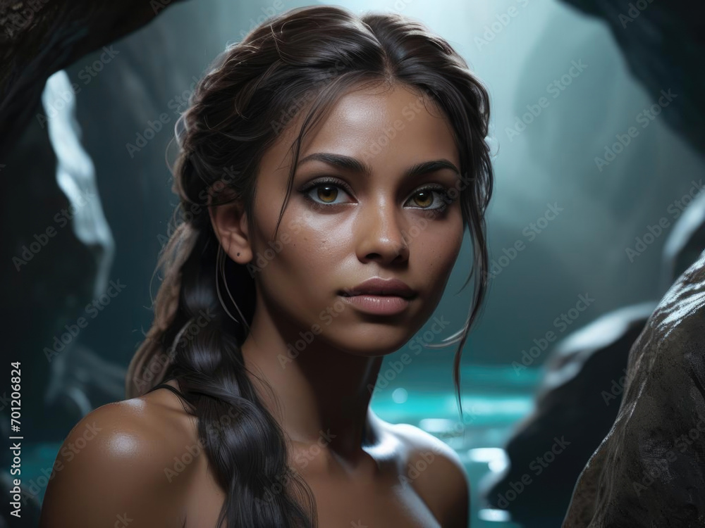 Enchanting Lamia - Ultra HD 8K render of an alluring Hispanic lamia ...