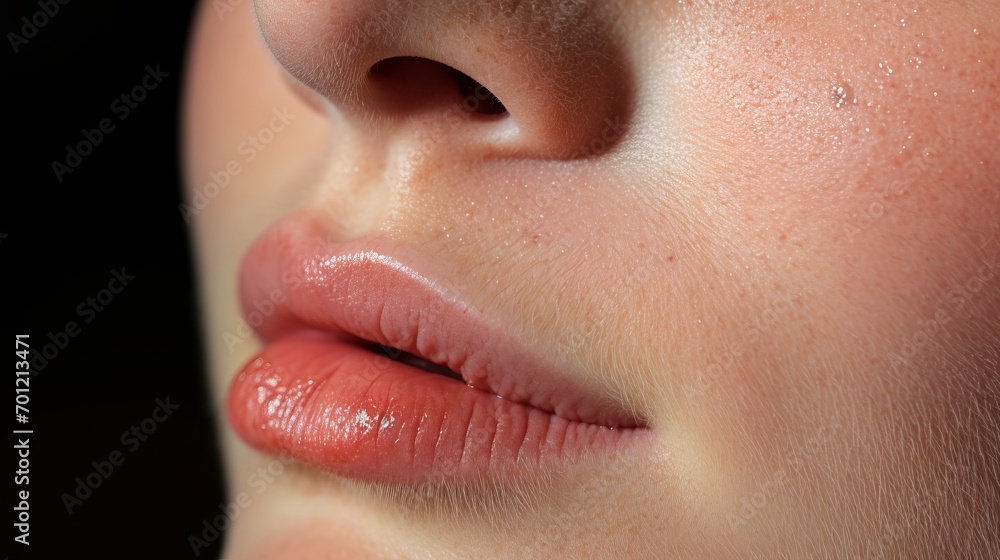 Seborrheic Dermatitis on Womans Face Skin Condition Facial Rash ...