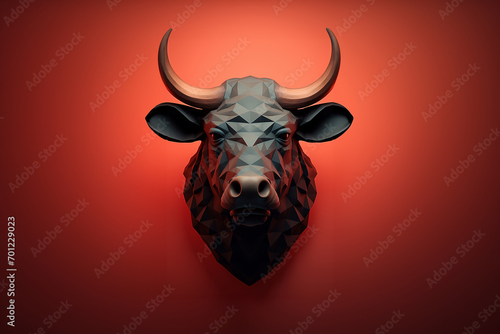 African Buffalo icon, featuring a sleek and stylish African Buffalo ...