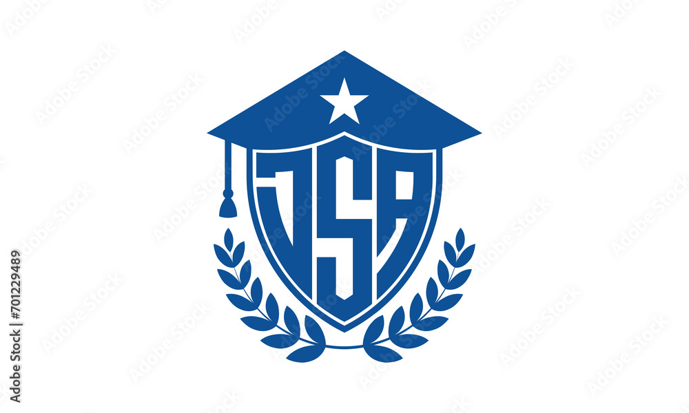 Vektorová Grafika „dsa Three Letter Iconic Academic Logo Design Vector