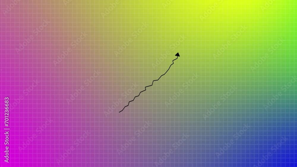 Graph line with arrow pointing upwards symbolizing growth or success ...