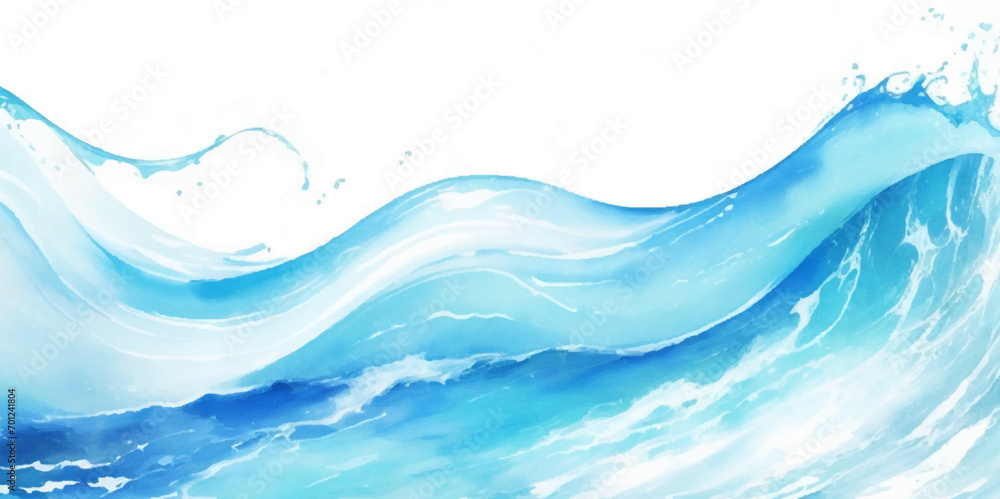 Vector ocean wave line blue and white background. Ocean sea art with ...