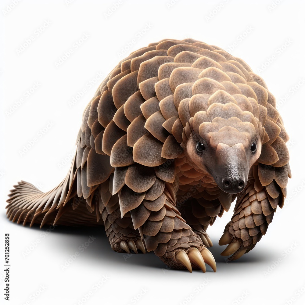Pangolin, Pholidota, isolated White background Stock Photo | Adobe Stock