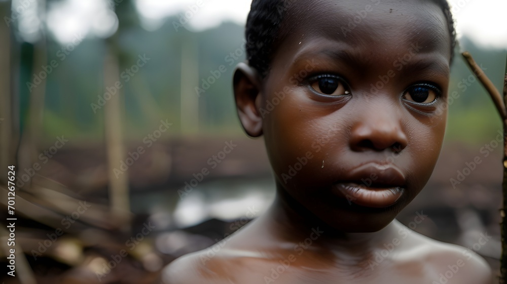 Photograph a damaged environment, such as a deforested forest, a ...