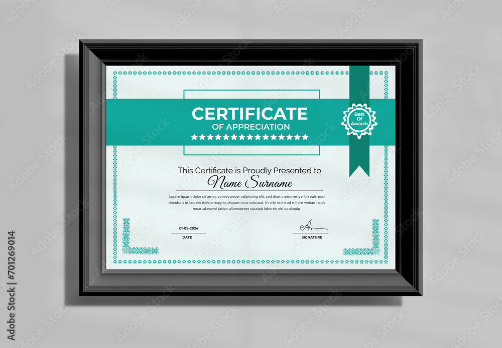 Modern and professional academic certificate Stock Template | Adobe Stock
