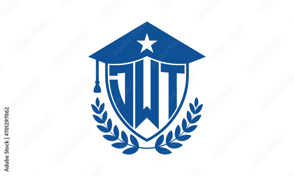 DWT three letter iconic academic logo design vector template. monogram ...
