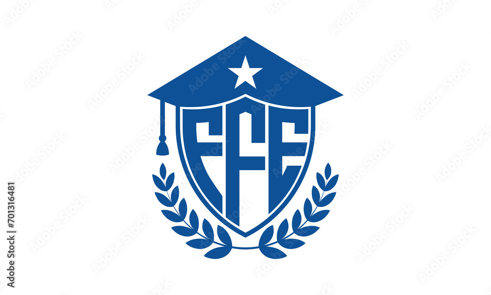 Vecteur Stock FFE three letter iconic academic logo design vector ...