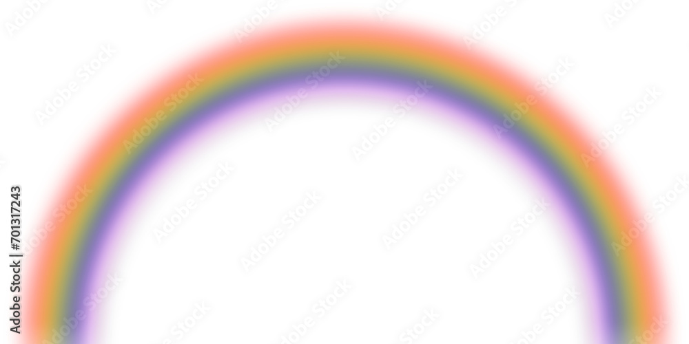Rainbow frame isolated on transparent background with seven colors ...