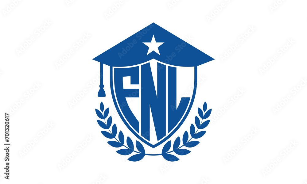 FNL three letter iconic academic logo design vector template. monogram ...