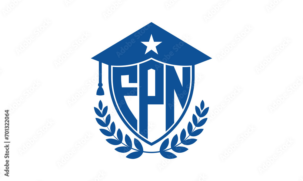 Vetor de FPN three letter iconic academic logo design vector template ...
