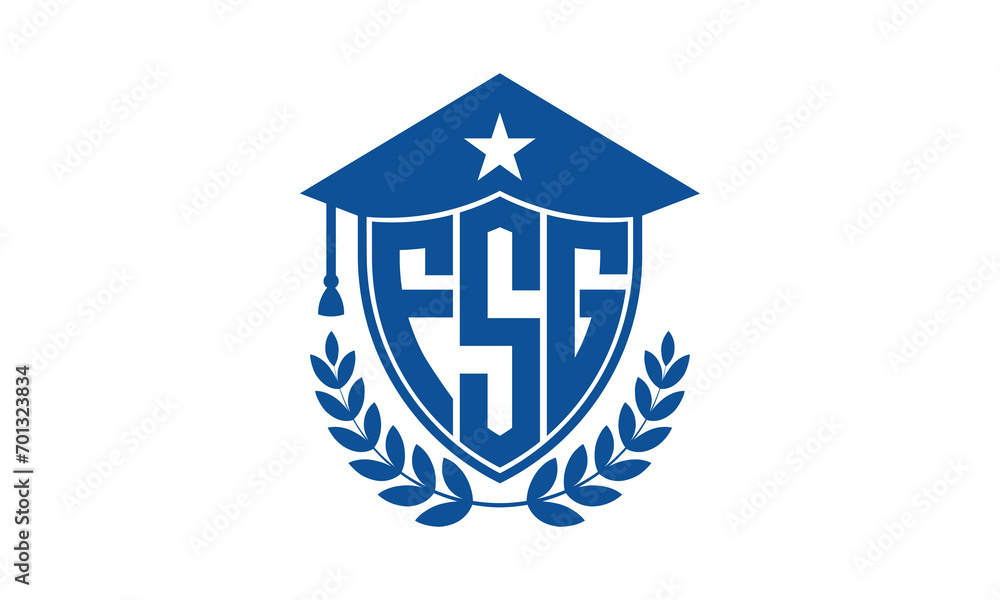 Vettoriale Stock FSG three letter iconic academic logo design vector ...