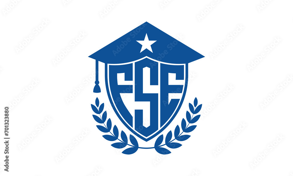 Vetor de FSE three letter iconic academic logo design vector template ...