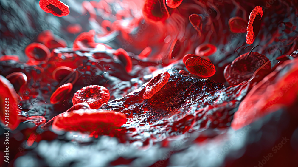 Red Blood Cells In Bloodstream background image Stock Photo | Adobe Stock