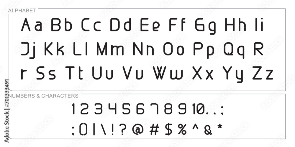 alphabet letter font set. typographic font with trendy thin, bold ...