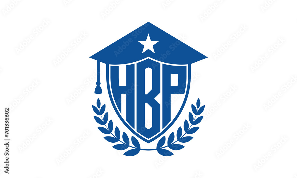 Vecteur Stock HBP three letter iconic academic logo design vector ...