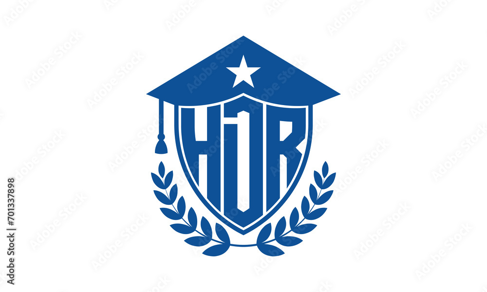 Vetor de HDR three letter iconic academic logo design vector template ...