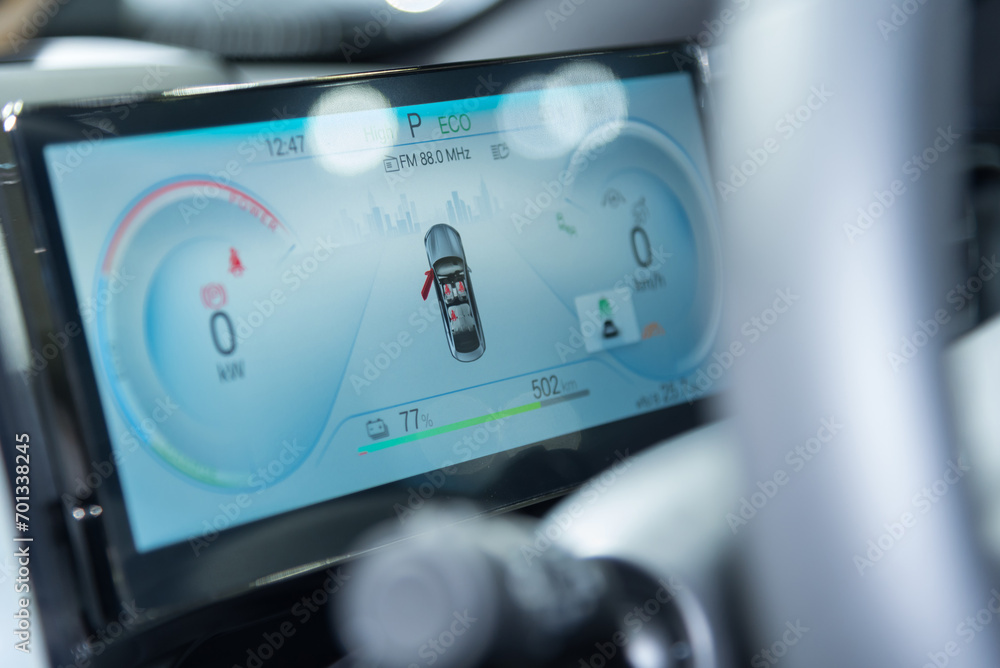 Bangkok,Thailand - 6 Dec, 2023: secondary monitor screen of BYD Seal ...