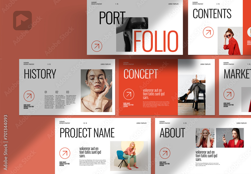 Portfolio Presentation Layout Stock Template | Adobe Stock