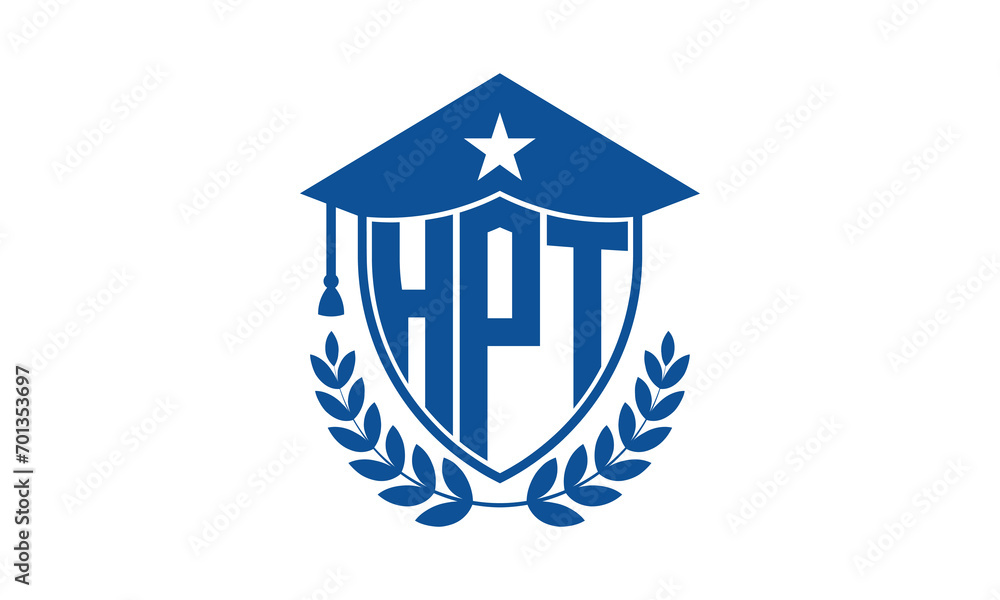HPT three letter iconic academic logo design vector template. monogram ...