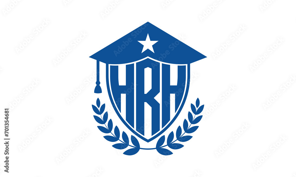 Vetor de HRH three letter iconic academic logo design vector template ...