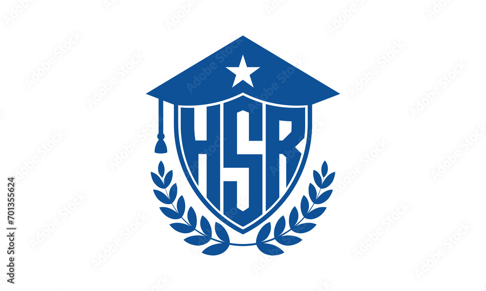 HSR three letter iconic academic logo design vector template. monogram ...