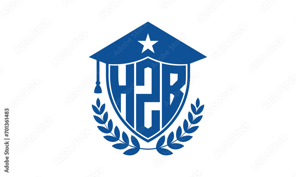 HZB three letter iconic academic logo design vector template. monogram ...