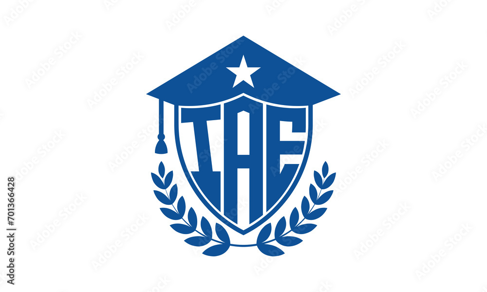 IAE three letter iconic academic logo design vector template. monogram ...