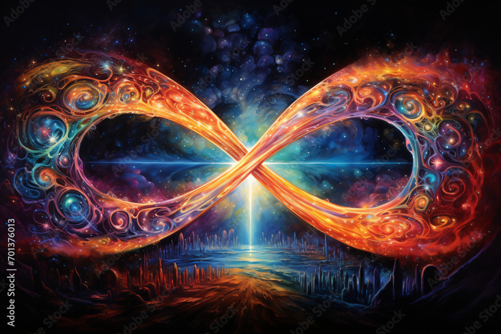 Illustration of an ethereal infinity sign, depicting the vastness of ...